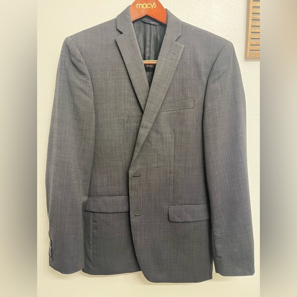 Bar III | Suits & Blazers | Bar Iii Mens Wool Suit Coat And Vest Grey ...